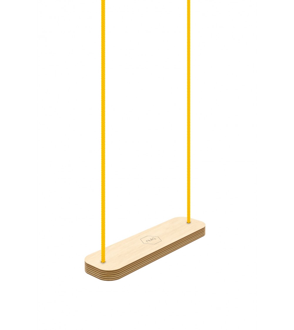 Nuki swings for kids are made of natural birch plywood