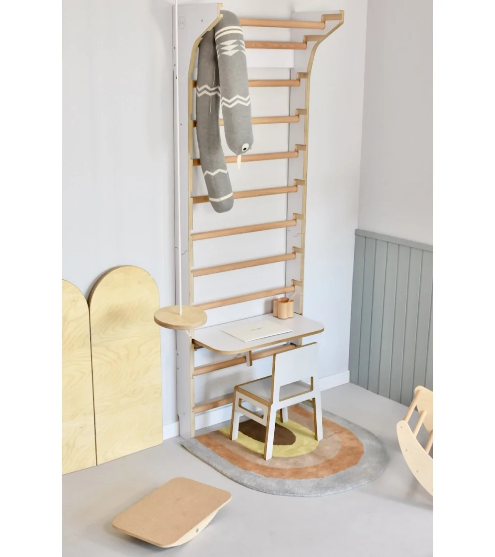 White gymnastic wall bar for children and teenagers FUNACTIVE NUKI made ...