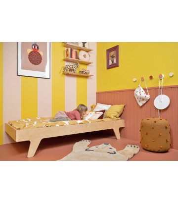 Wooden bed DREAM Light. Single bed in the Scandinavian style.